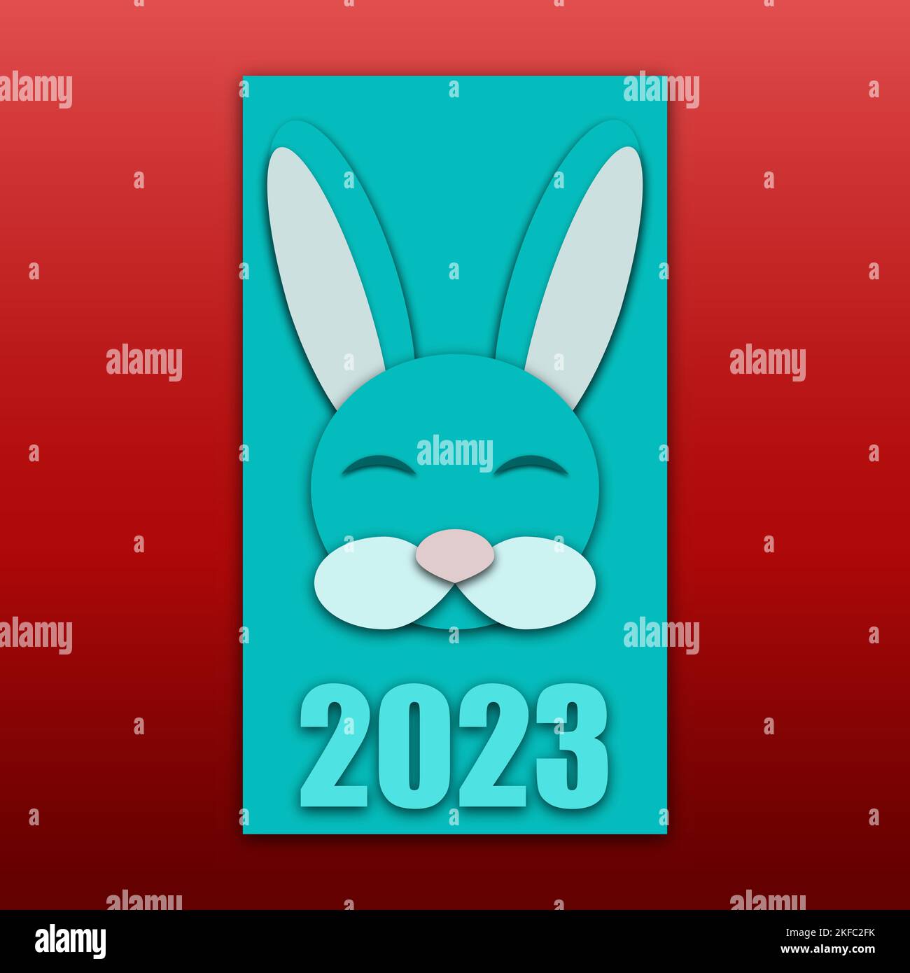 Cute blue rabbit cartoon Stock Vector Images - Alamy