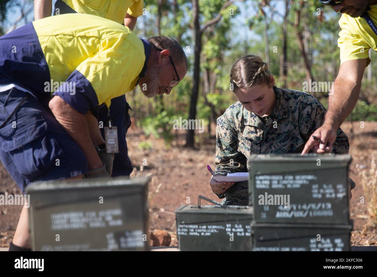 U.S. Marine Corps Cpl. Makenzi Carna, an ammunition technician with the ...