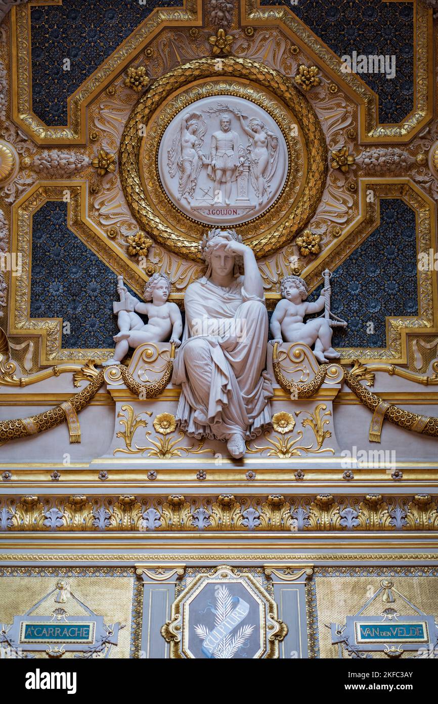 The classical architecture inside Versailles Palace, France Stock Photo ...