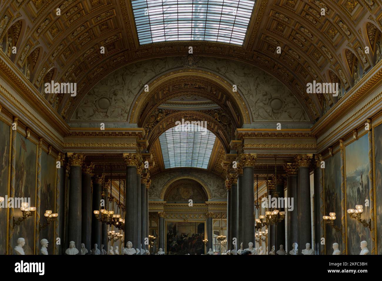 The classical architecture inside Versailles Palace, France Stock Photo ...