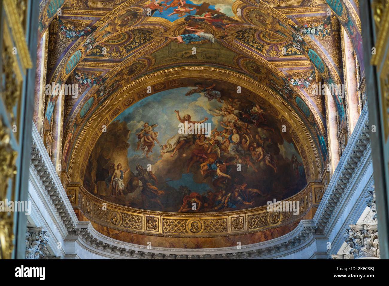 The classical architecture inside Versailles Palace, France Stock Photo ...