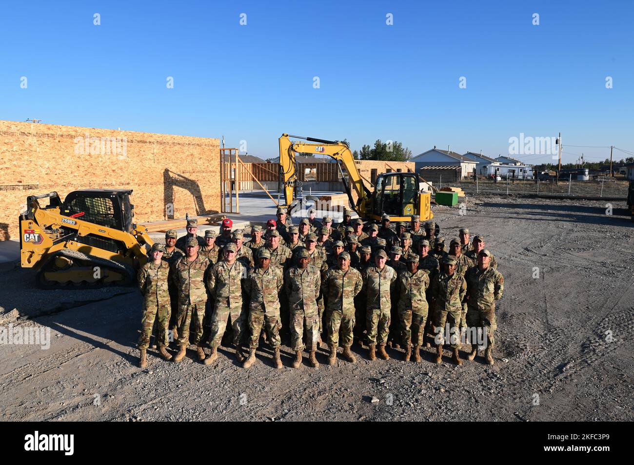 U.S. Air Force Airmen assigned to the 169th Civil Engineering Squadron ...