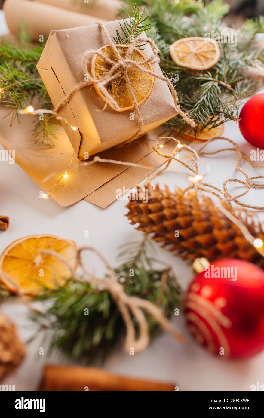 Composition gift boxes natural hi-res stock photography and images - Alamy