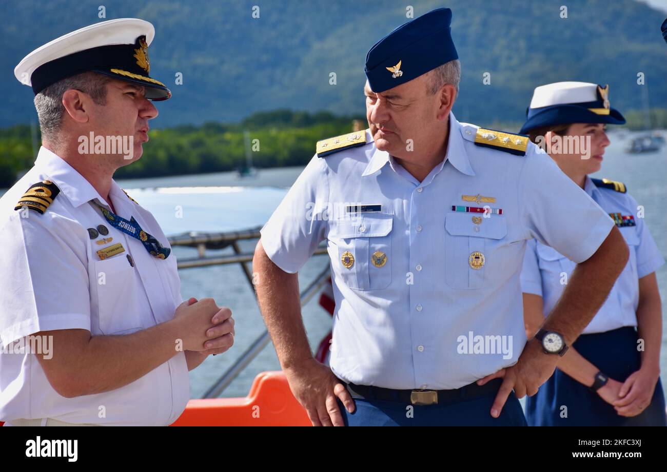 Rear Adm. Michael Day, commander of the U.S. Coast Guard 14th District ...