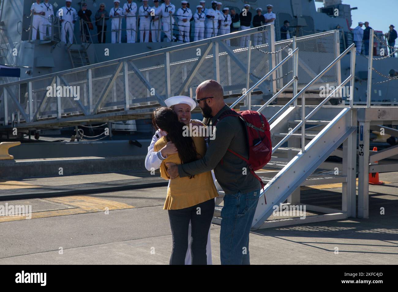A Sailor assigned to Arleigh Burke-class guided-missile destroyer USS ...