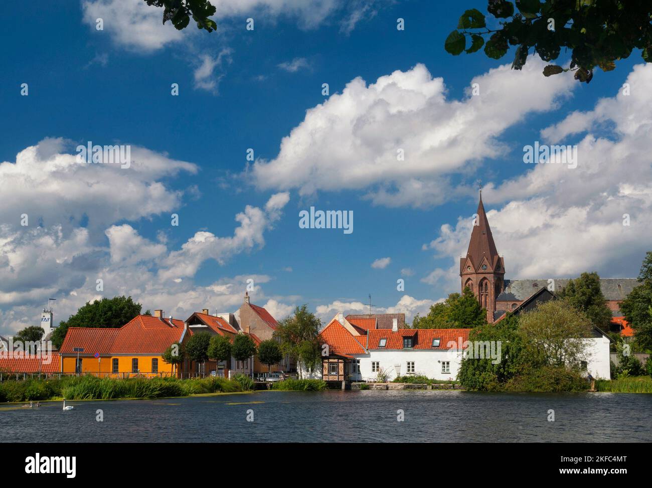 View at the Danish city Assens on the island of Funen Stock Photo - Alamy