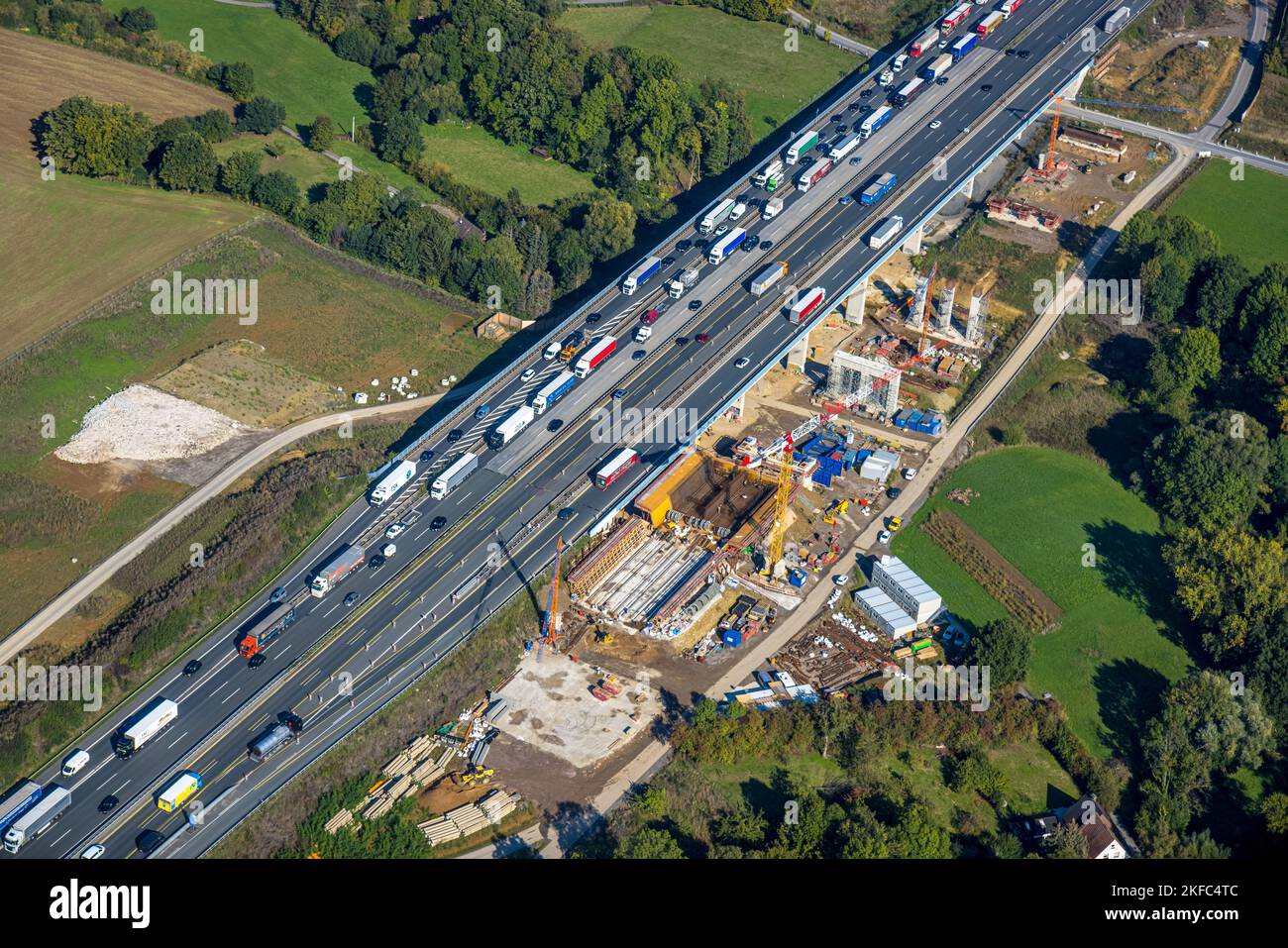 Construction site freeway bridge of a1 freeway hi-res stock photography ...