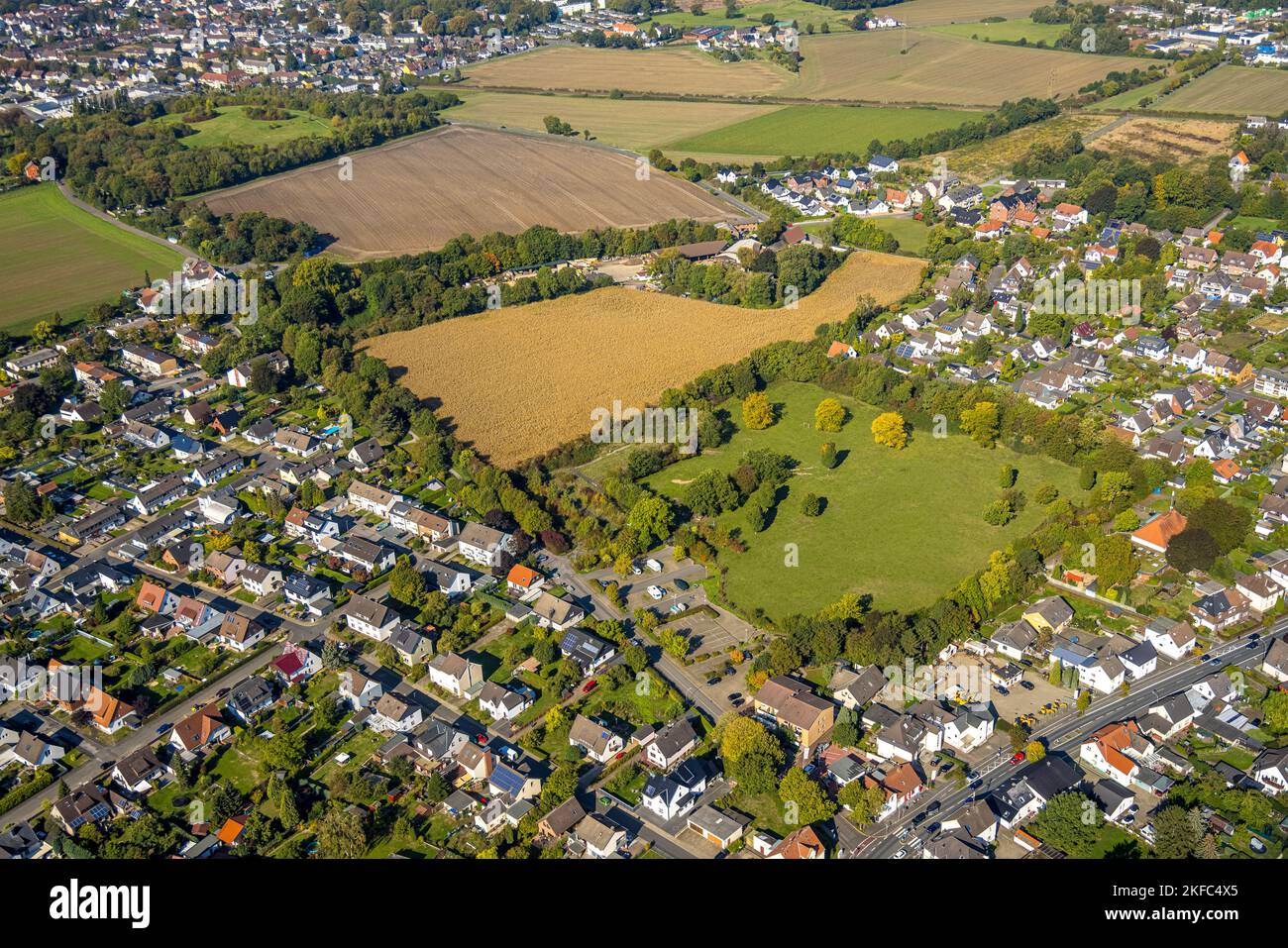 Aerial view, area between Massener Hellweg and Kleistraße, Massen, Unna ...