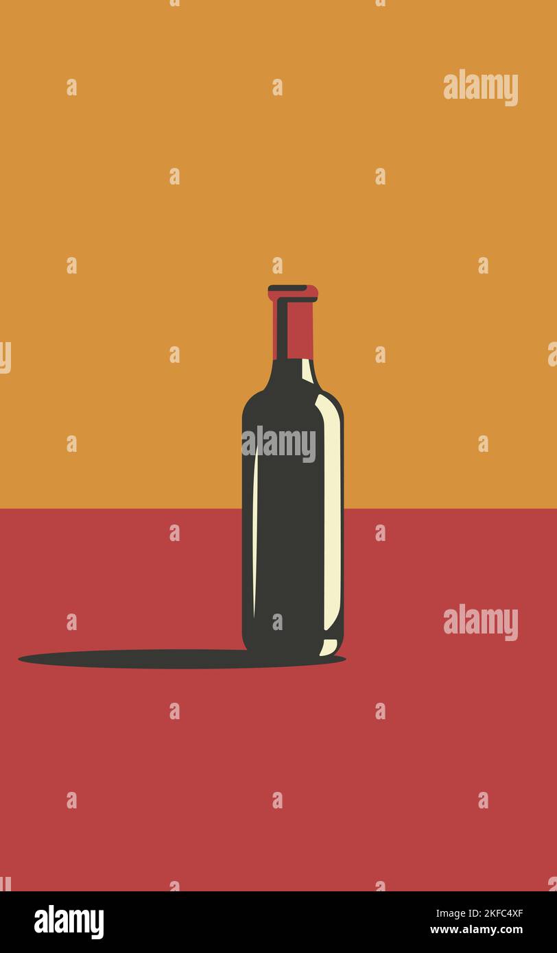 Vintage style wine bottle illustration Stock Vector Image & Art - Alamy