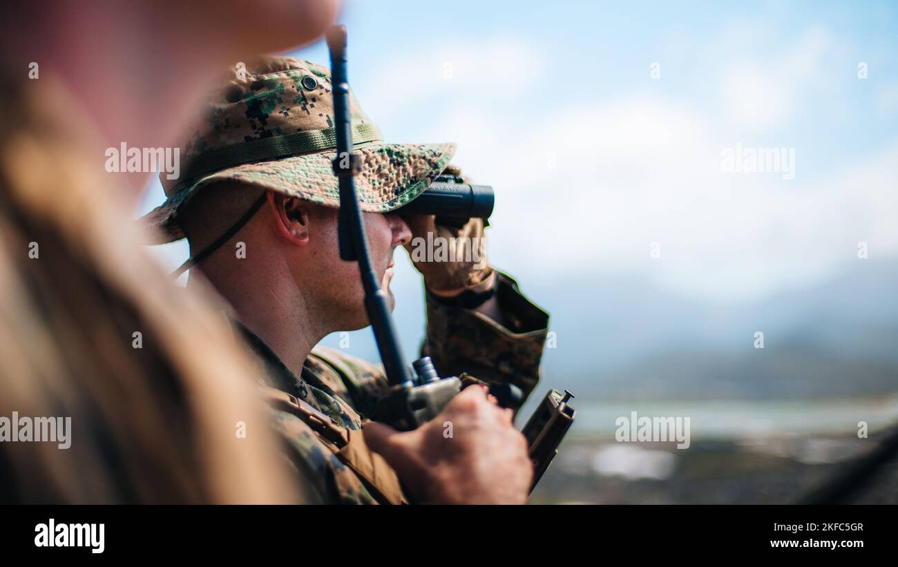 U.S. Marine Corps Maj. Lucas Fields, Air Officer with 3d Marine ...
