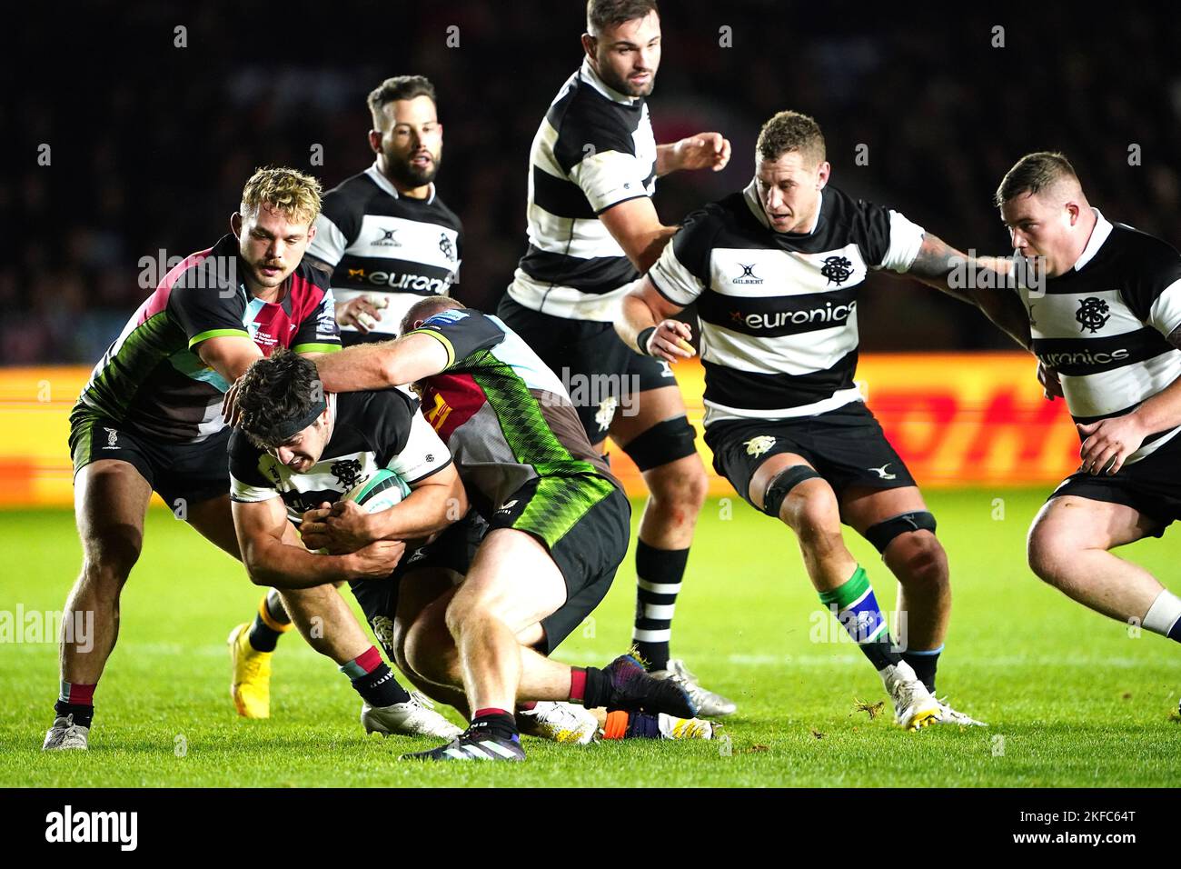Harlequins v barbarians autumn tour twickenham stoop hi-res stock ...