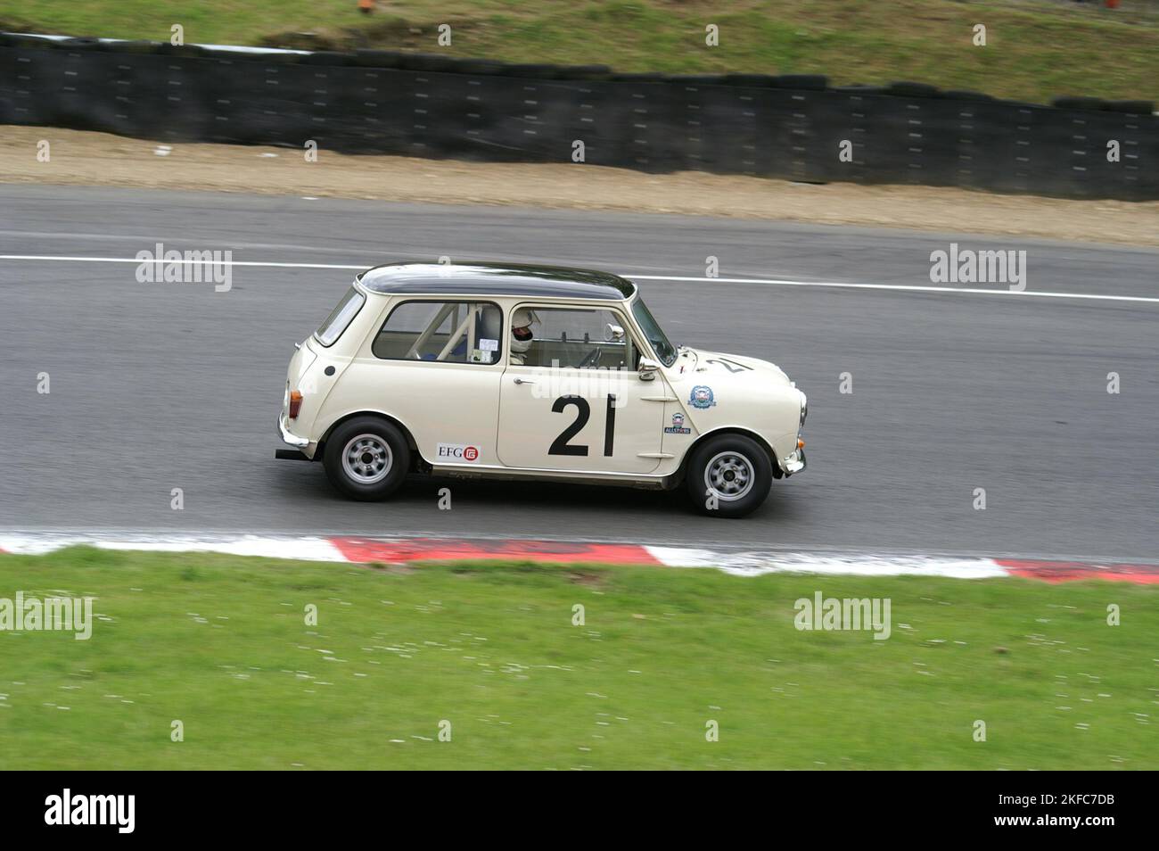 A sport car on a road in Historic Racing at brands hatch Stock Photo ...