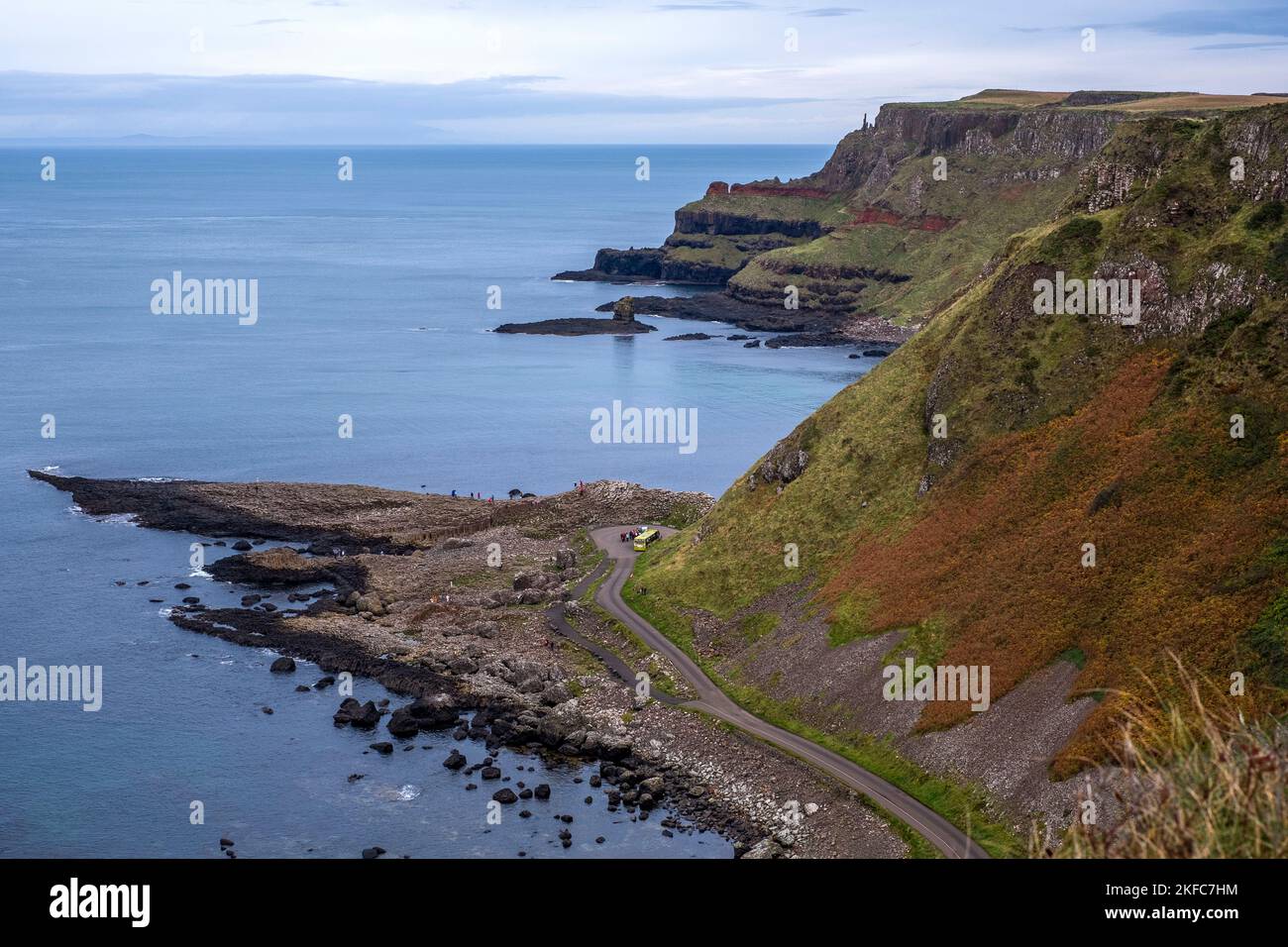 An overview of the Giant's Causeway and Causeway Coast, taken from the ...