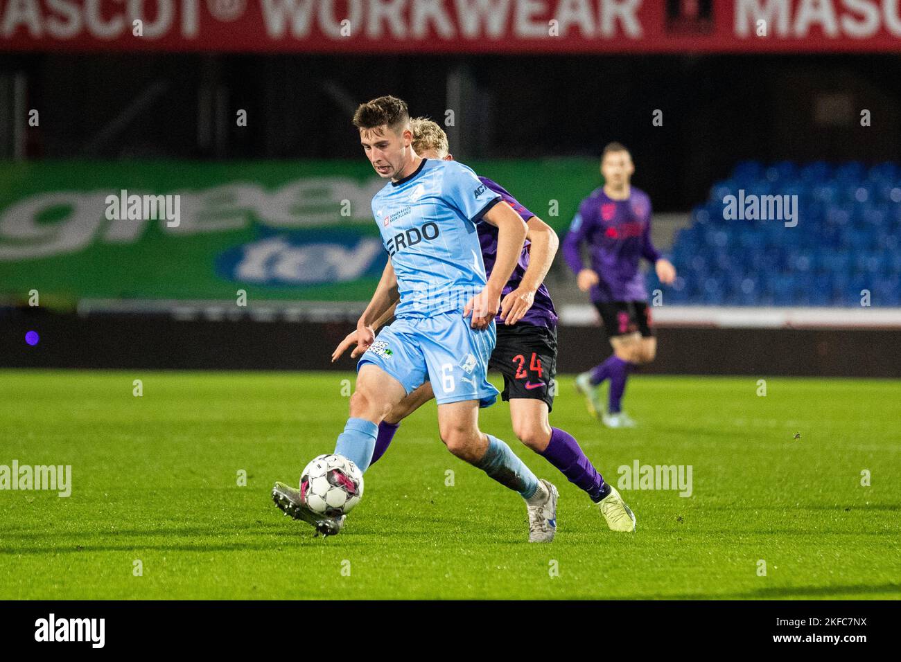 Randers, Denmark. 13th, November 2022. Lasse Berg Johnsen (6) of ...