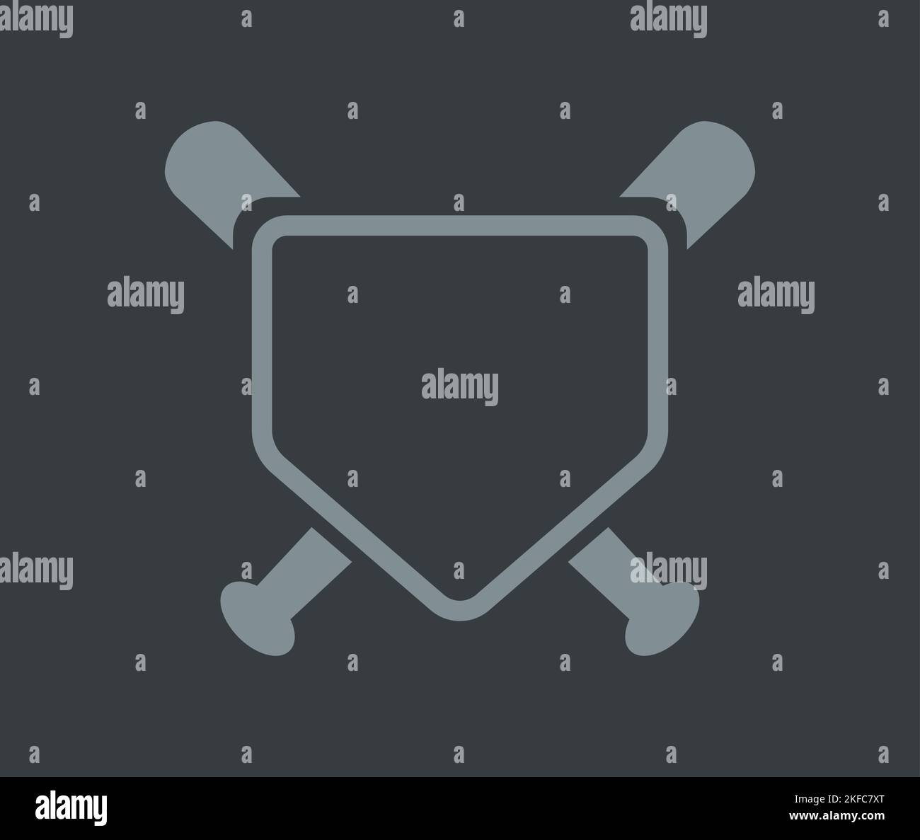 Baseball Home Plate Vector illustration. Silhouette. Playing. Home base ...