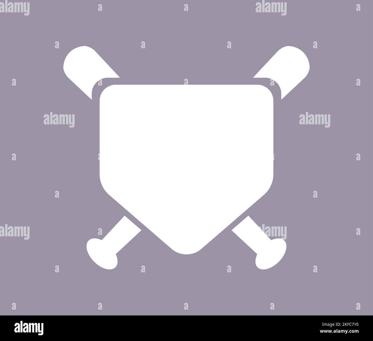 Baseball Home Plate Vector illustration. Silhouette. Playing. Home base ...