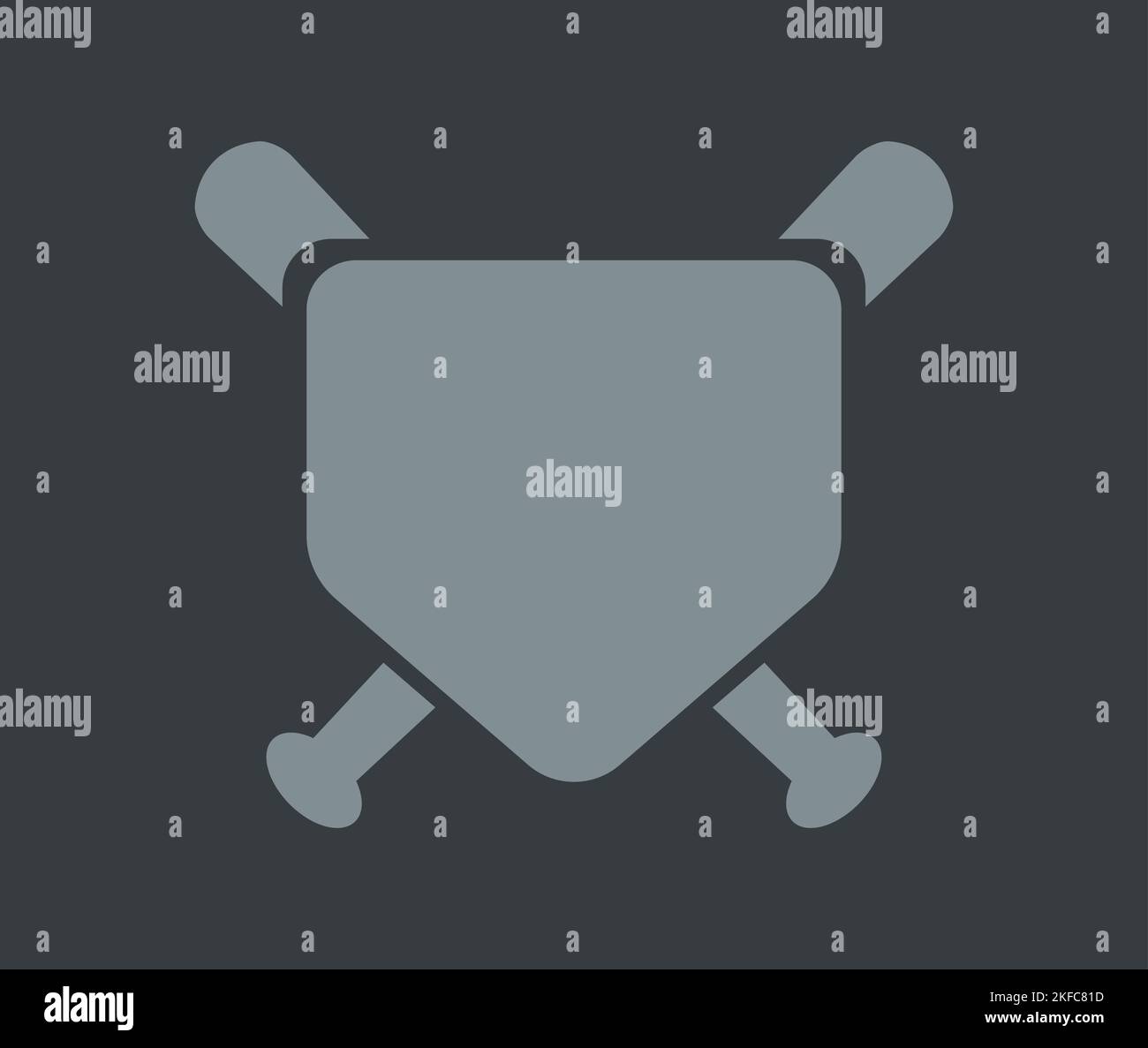 Baseball Home Plate Vector illustration. Silhouette. Playing. Home base ...