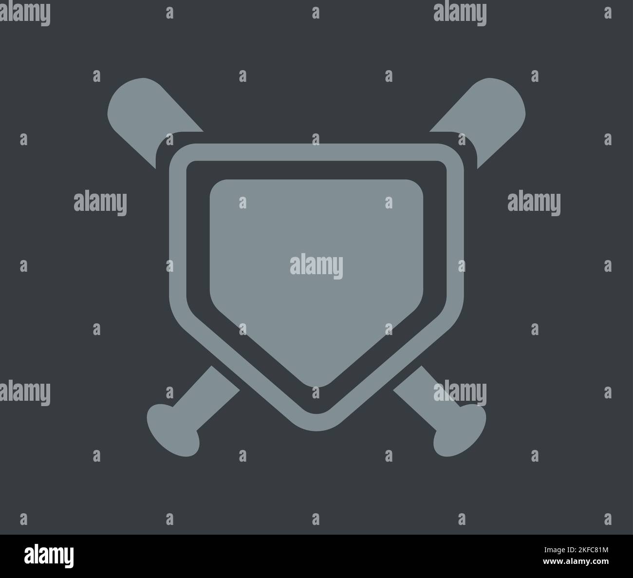 Baseball Home Plate Vector illustration. Silhouette. Playing. Home base ...