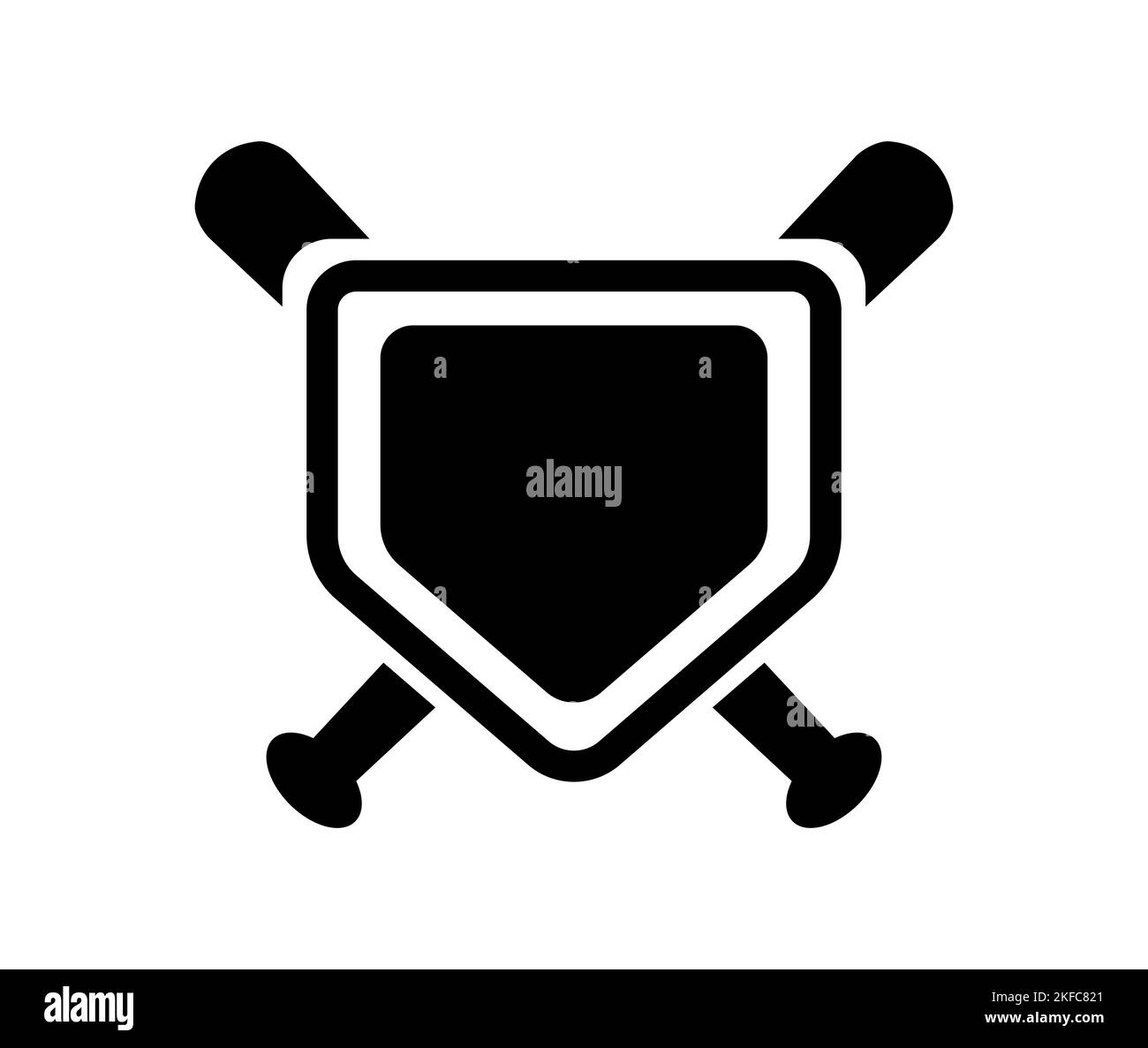 Baseball Home Plate Vector illustration. Silhouette. Playing. Home base ...