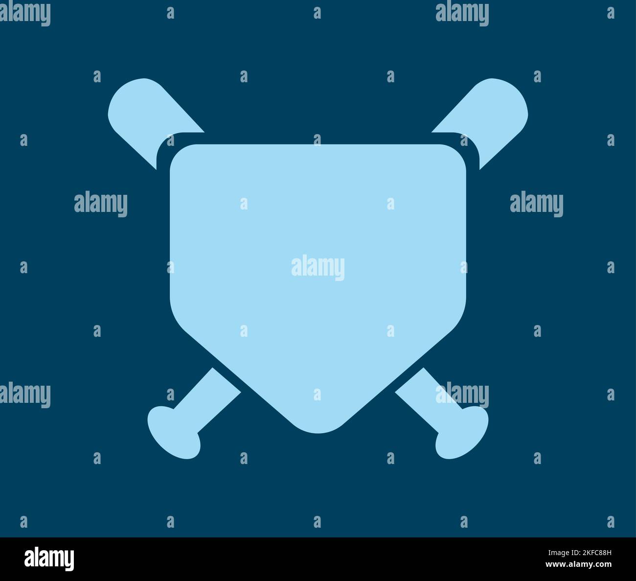 Baseball Home Plate Vector illustration. Silhouette. Playing. Home base ...