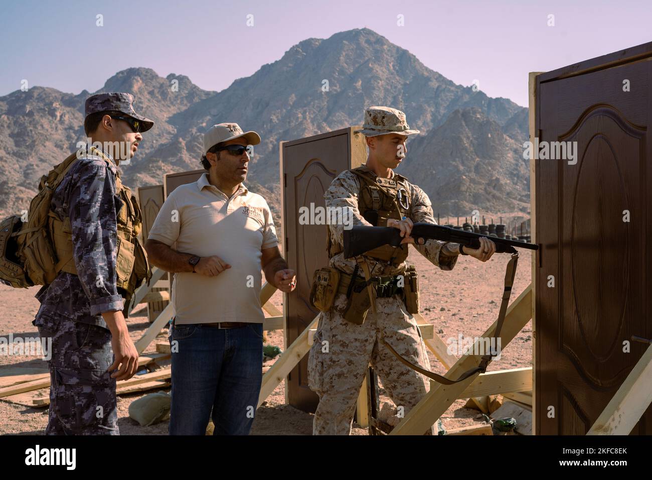CAMP TITIN, Jordan - A U.S. Reserve Marine with the 4th Combat Engineer ...