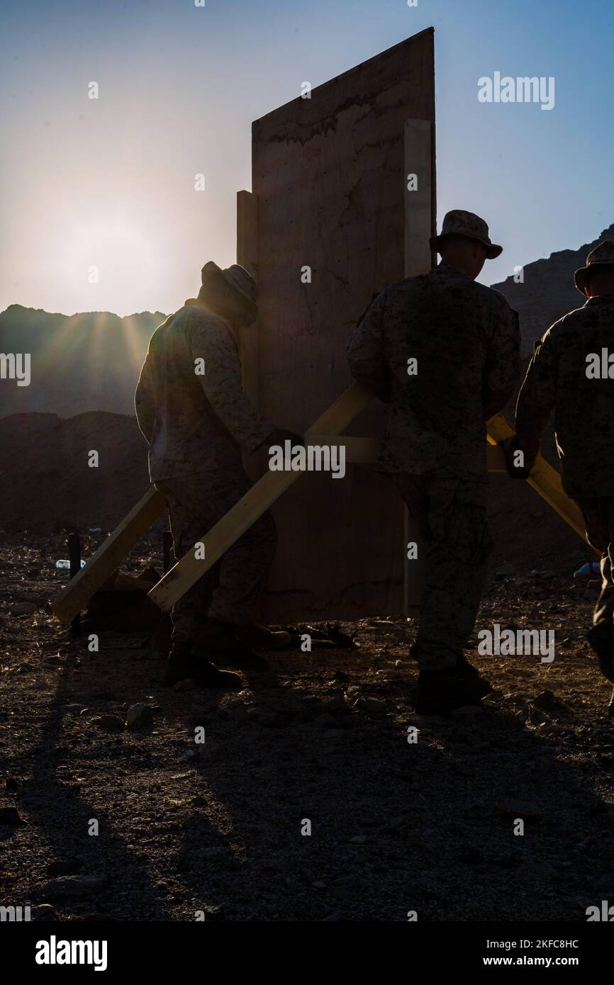 CAMP TITIN, Jordan - U.S. Reserve Marines with the 4th Combat Engineer ...