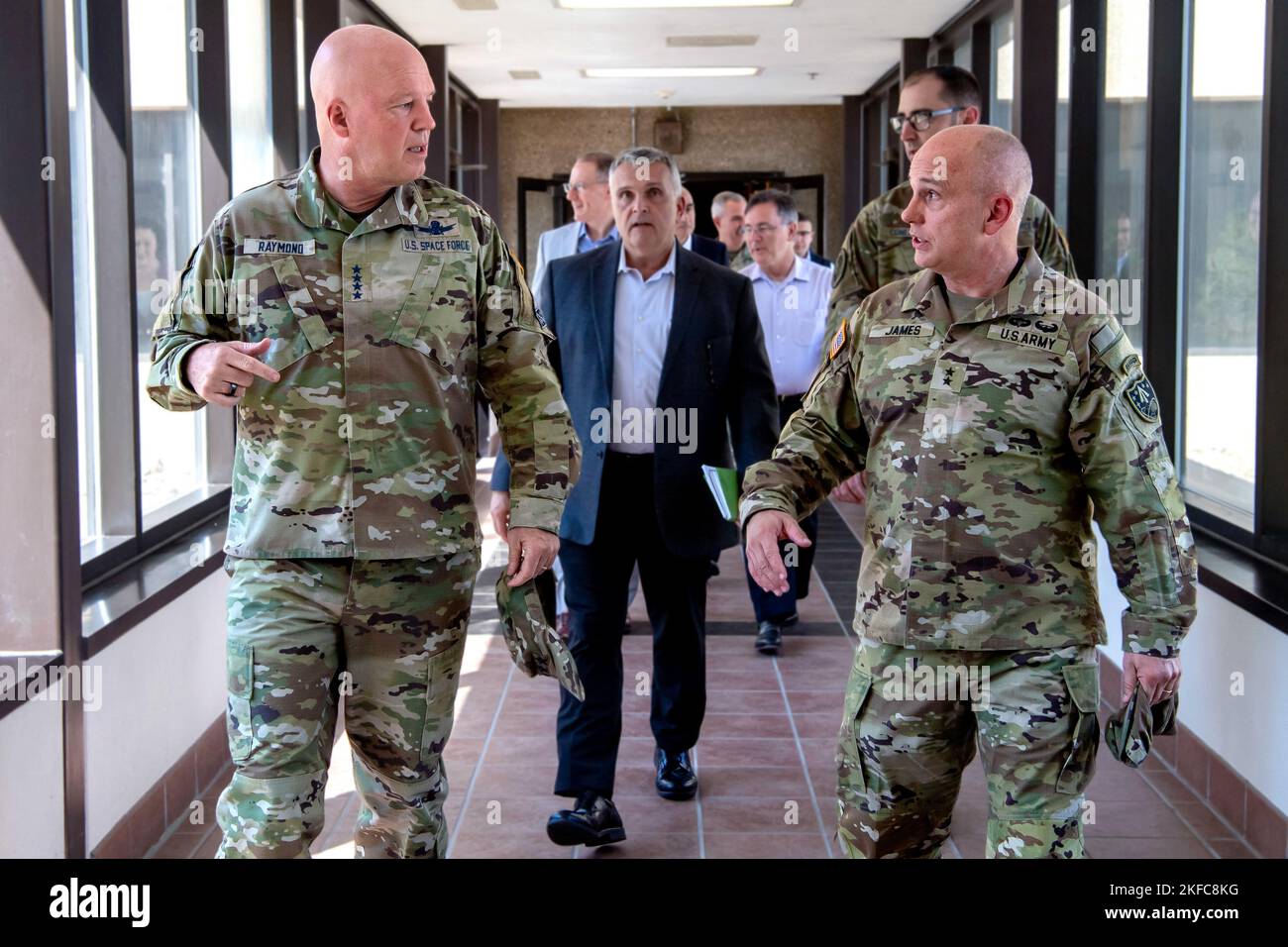 U.S. Space Force Gen. John W. "Jay" Raymond, left, Chief of Space ...