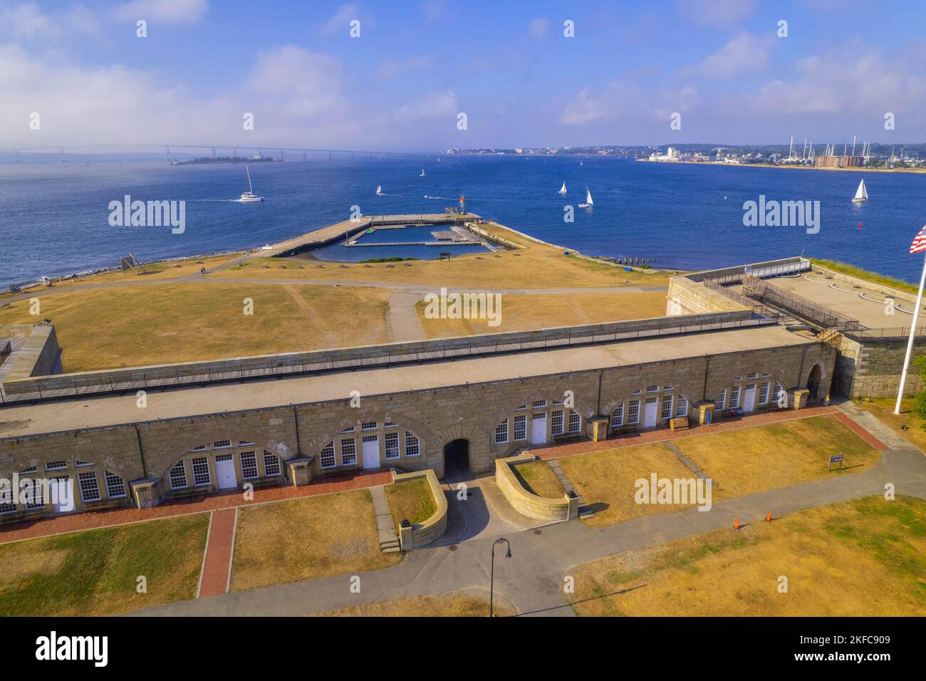 An aerial view of Fort Adams State Park, Newport, RI Stock Photo - Alamy