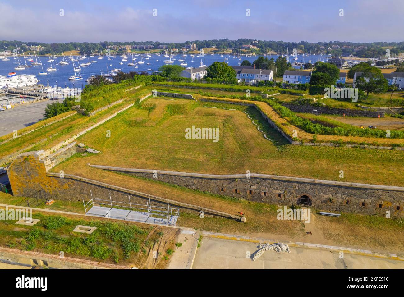 An aerial view of Fort Adams State Park, Newport, RI Stock Photo - Alamy