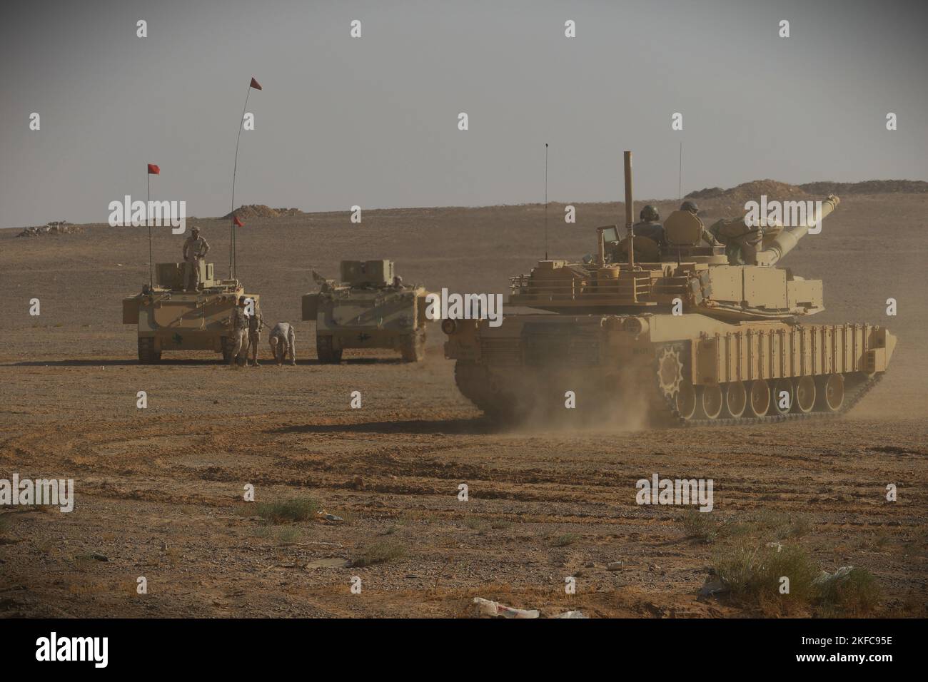 A U.S. Army M1 Abrams tank crew from the 1st Combined Arms Battalion ...