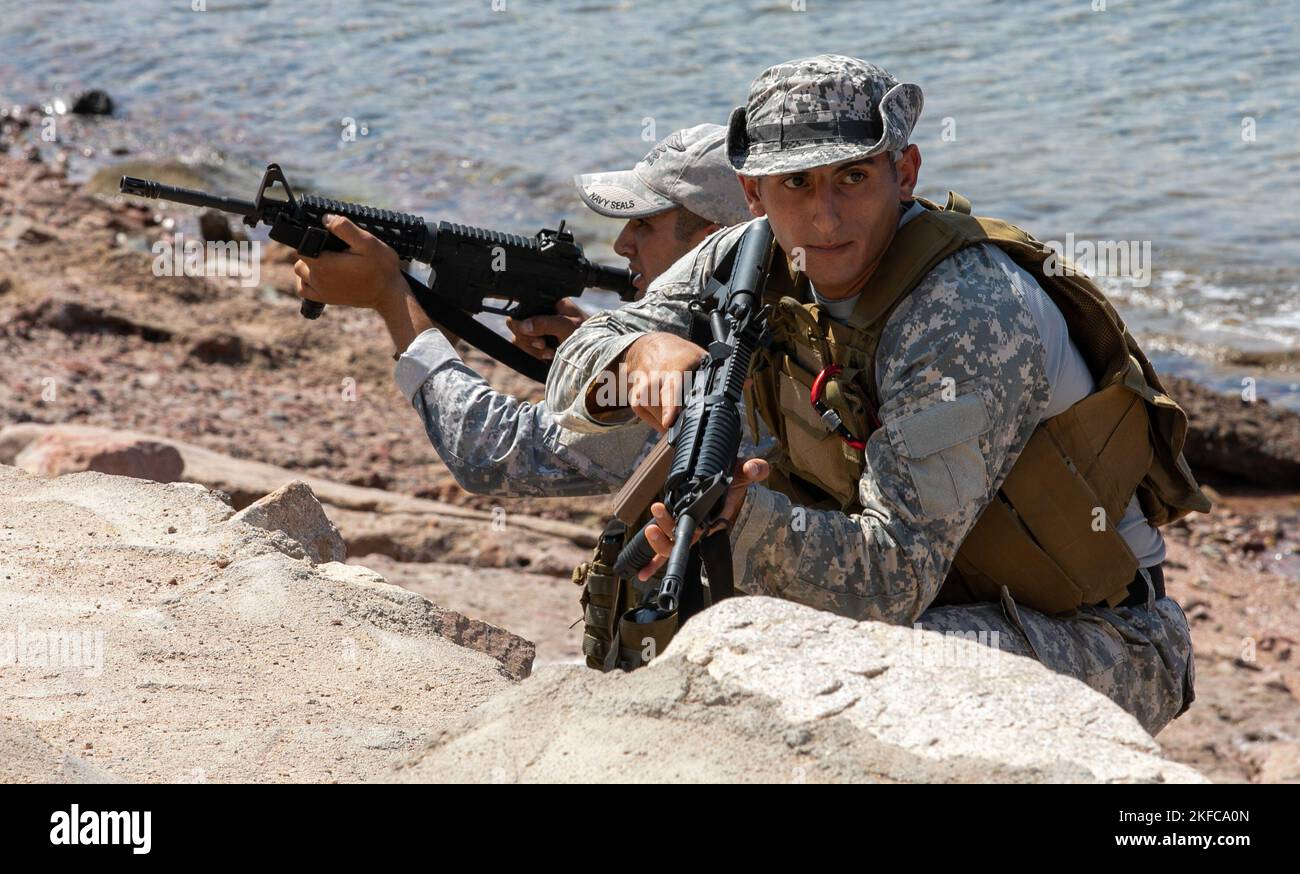 AQABA, Jordan - Lebanese service members assigned to the Lebanese ...