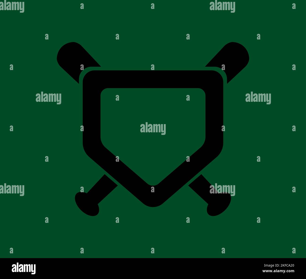 Baseball Home Plate Vector illustration. Silhouette. Playing. Home base ...