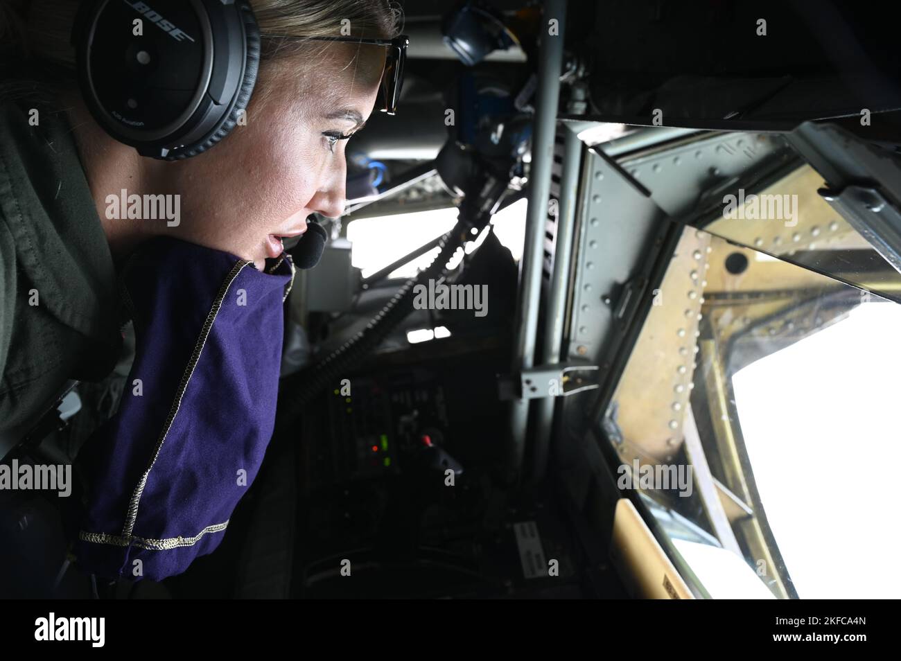 Staff Sgt. Audrey Levey, 155th Air Refueling Wing boom operator ...