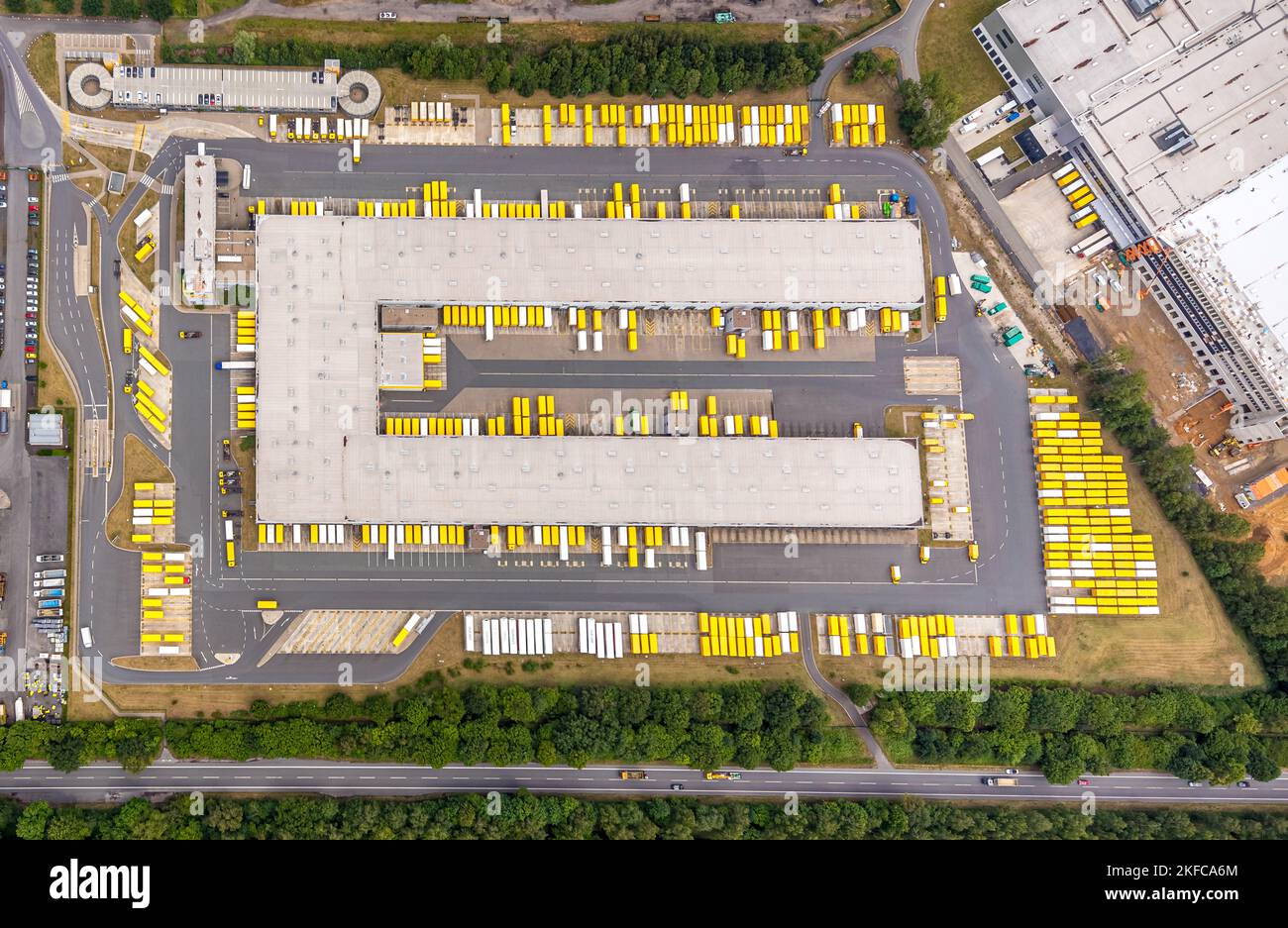 Aerial view, DHL parcel center logistics service, Hervest, Dorsten ...