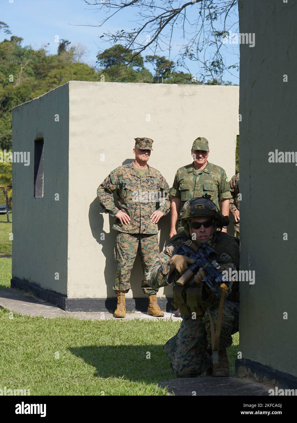 Brig. Gen. Len "Loni" Anderson, aft center, commanding general of 4th ...