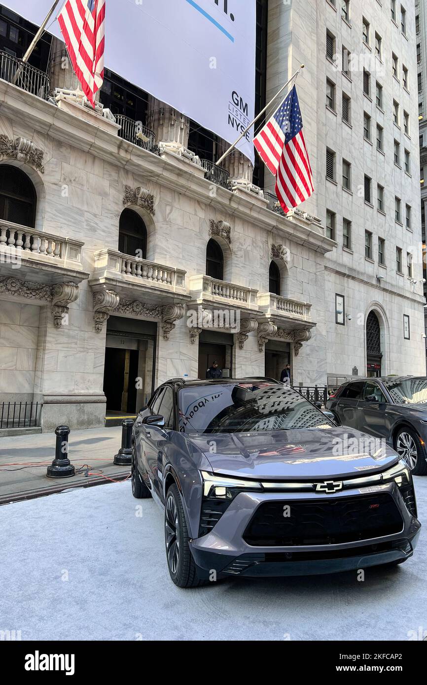 New York, US, Nov. 17, 2021. General Motors (GM) presents its portfolio ...