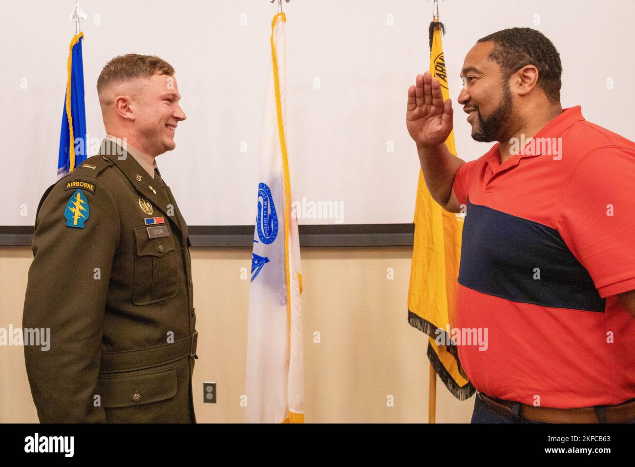 U.S. Army 2nd Lt. David Crowe, left, an explosive ordnance disposal ...