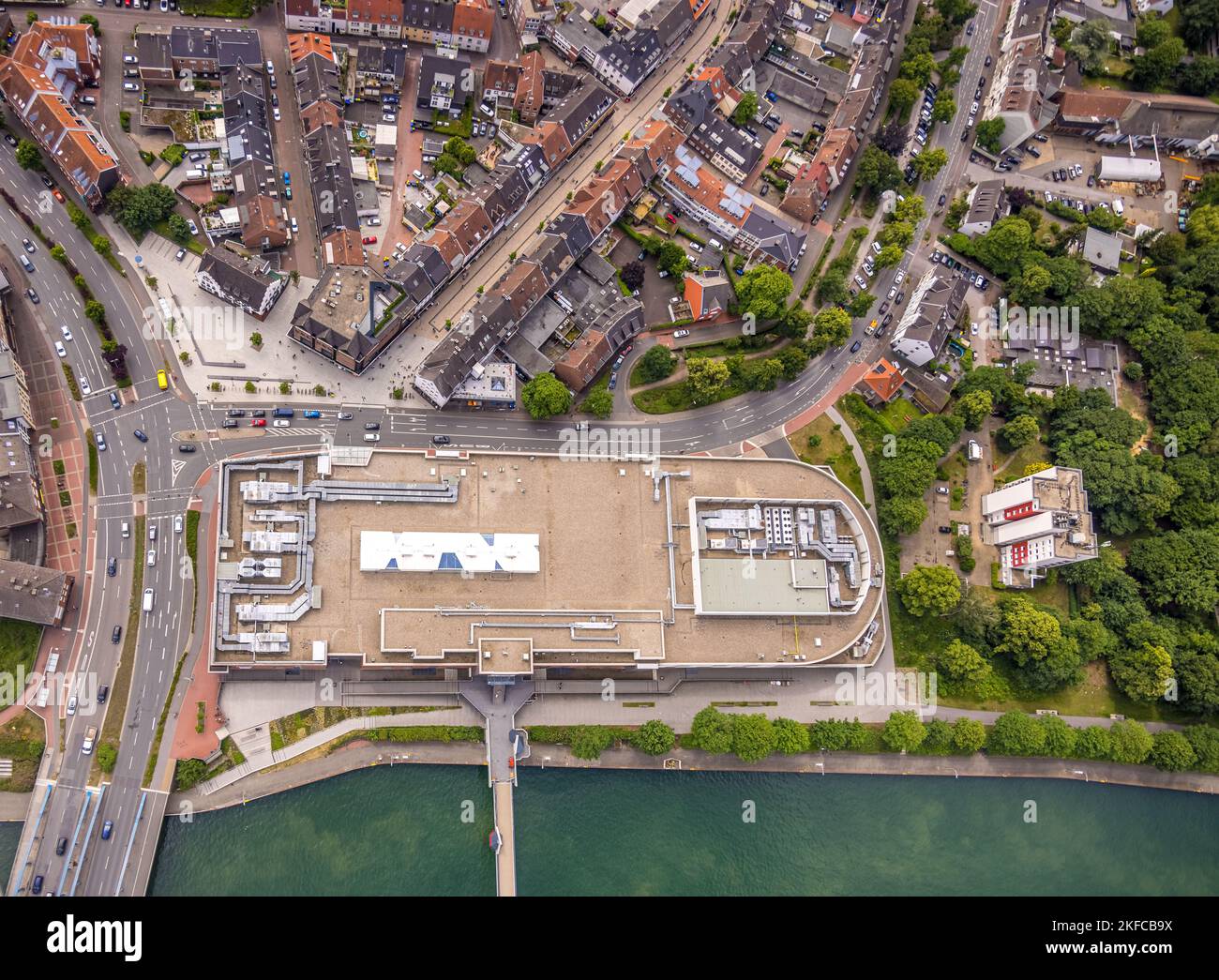 Aerial view, Mercaden Dorsten shopping center, Dorsten, Ruhr area ...