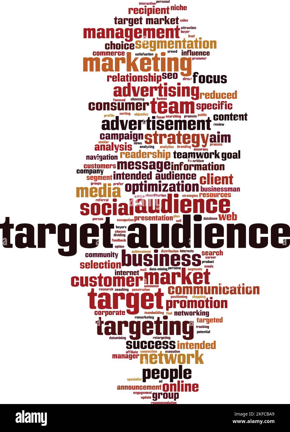 Target audience word cloud concept. Collage made of words about target ...