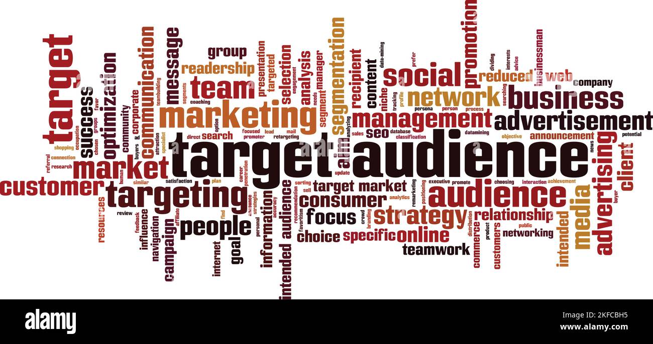 Target Audience Word Cloud Concept Collage Made Of Words About Target