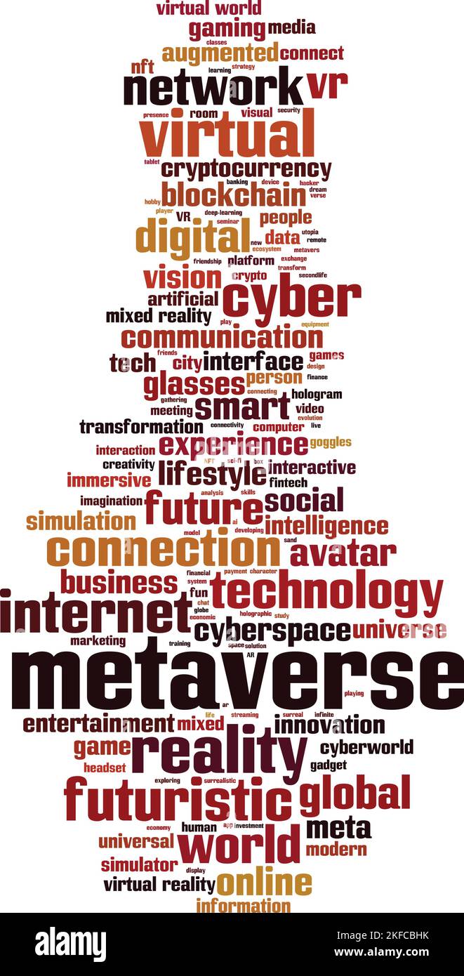 Metaverse word cloud concept. Collage made of words about metaverse. Vector illustration Stock ...