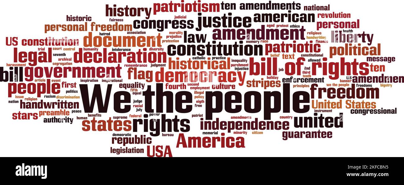 We the people word cloud concept. Collage made of words about We the ...