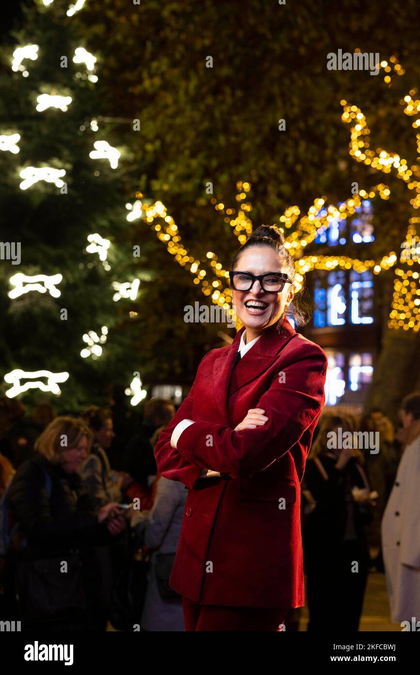 EDITORIAL USE ONLY Artist, Suzy Murphy who designed the lights on the ...