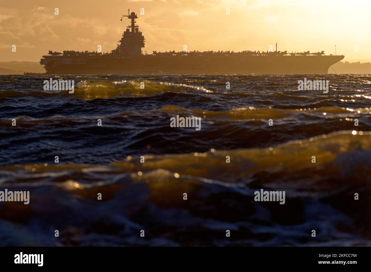 USS Gerald R Ford visiting The Solent Stock Photo - Alamy