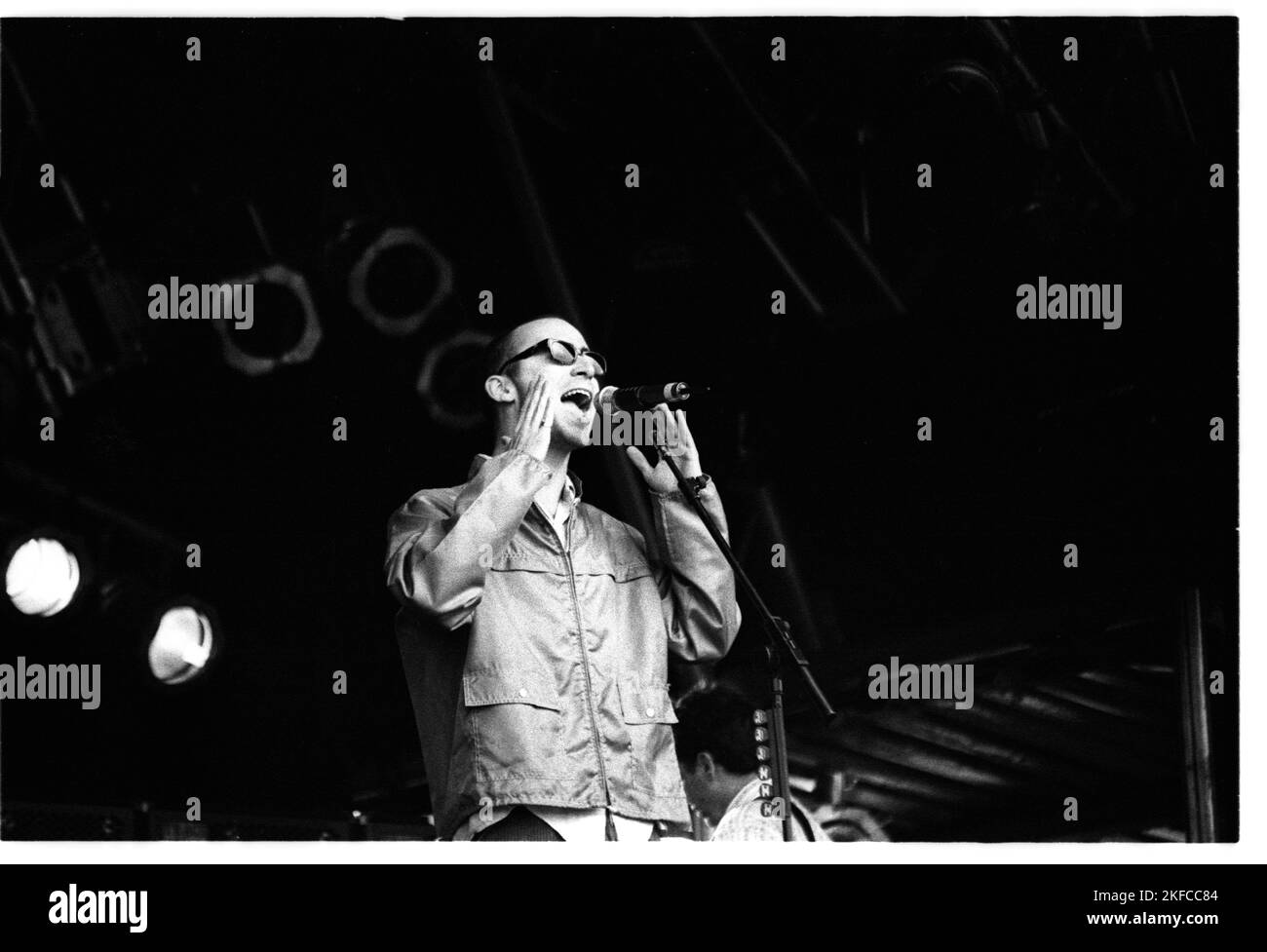 Ed Kawalczyk of the band Live on the NME Stage at Glastonbury Festival ...