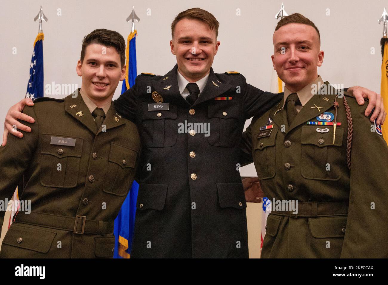 U.S. Army 2nd Lt. Jacob Melia, left, U.S. Army 2nd Lt. Phil Rudak ...