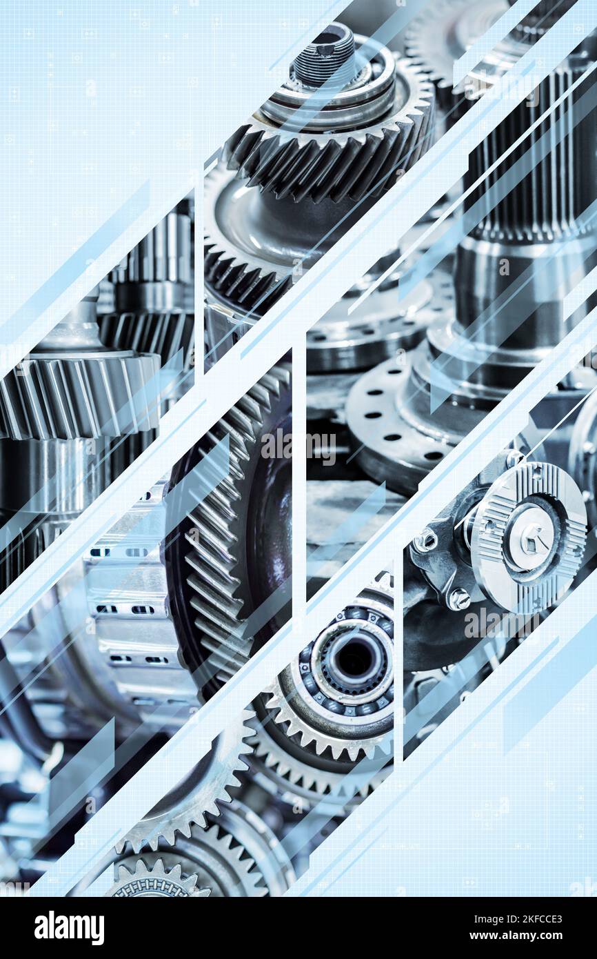 Abstract heavy industry background. Industrial concept. Mechanism Stock ...