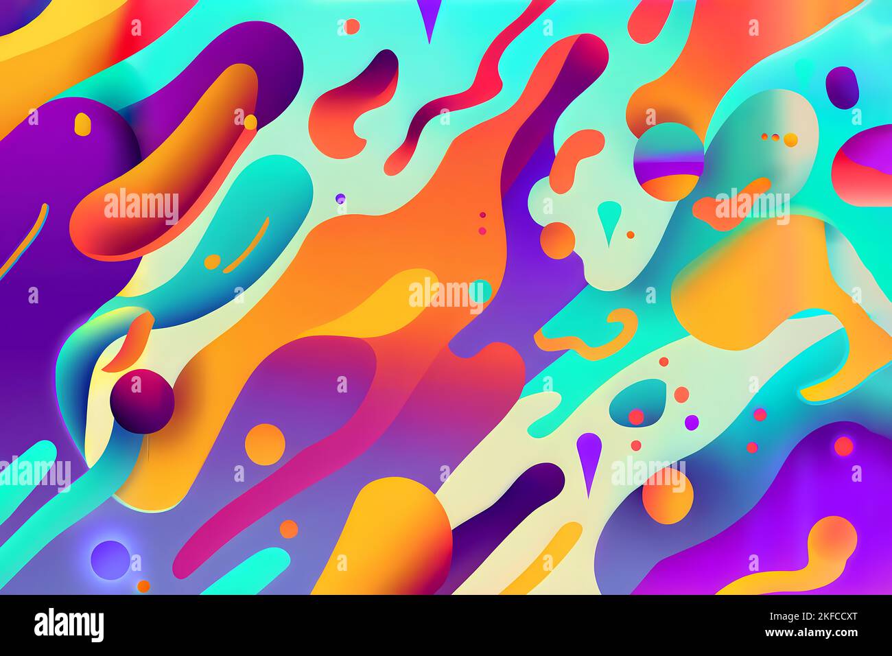 Vibrant wavy liquid fluid cartoon abstract background Stock Photo - Alamy