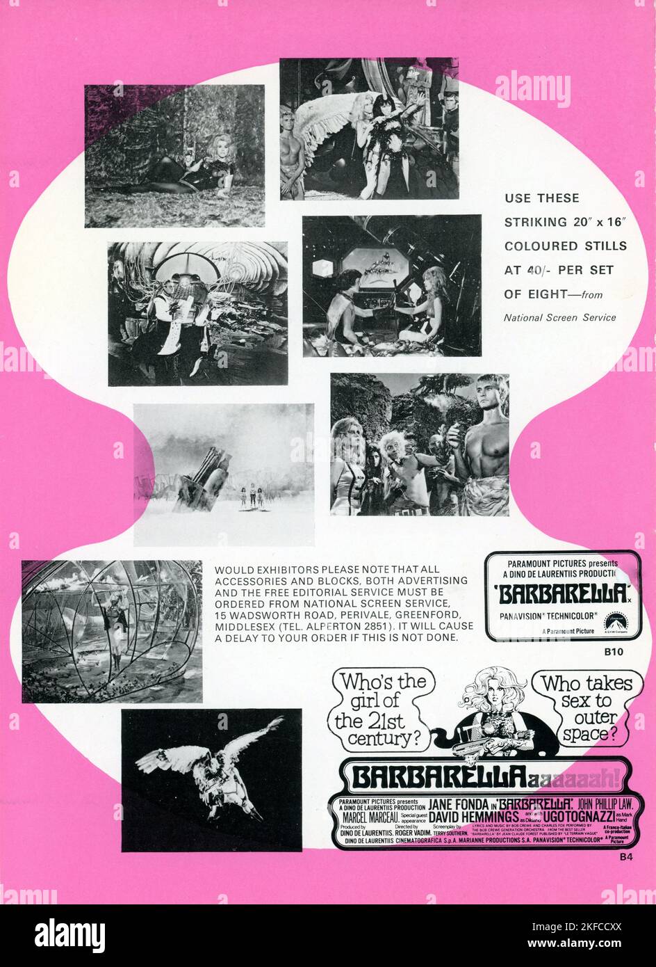 JANE FONDA in BARBARELLA 1968 director ROGER VADIM screenplay Terry ...