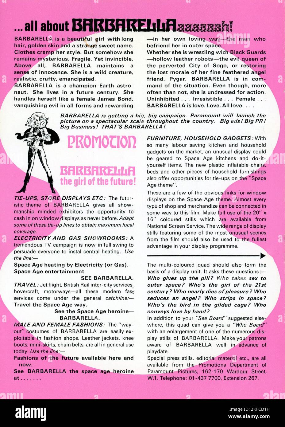 JANE FONDA in BARBARELLA 1968 director ROGER VADIM screenplay Terry ...